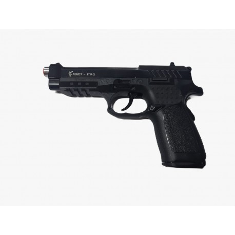 KUZEY F92 SİYAH PLASTİK KABZE KURUSIKI SES TABANCASI 9 MM